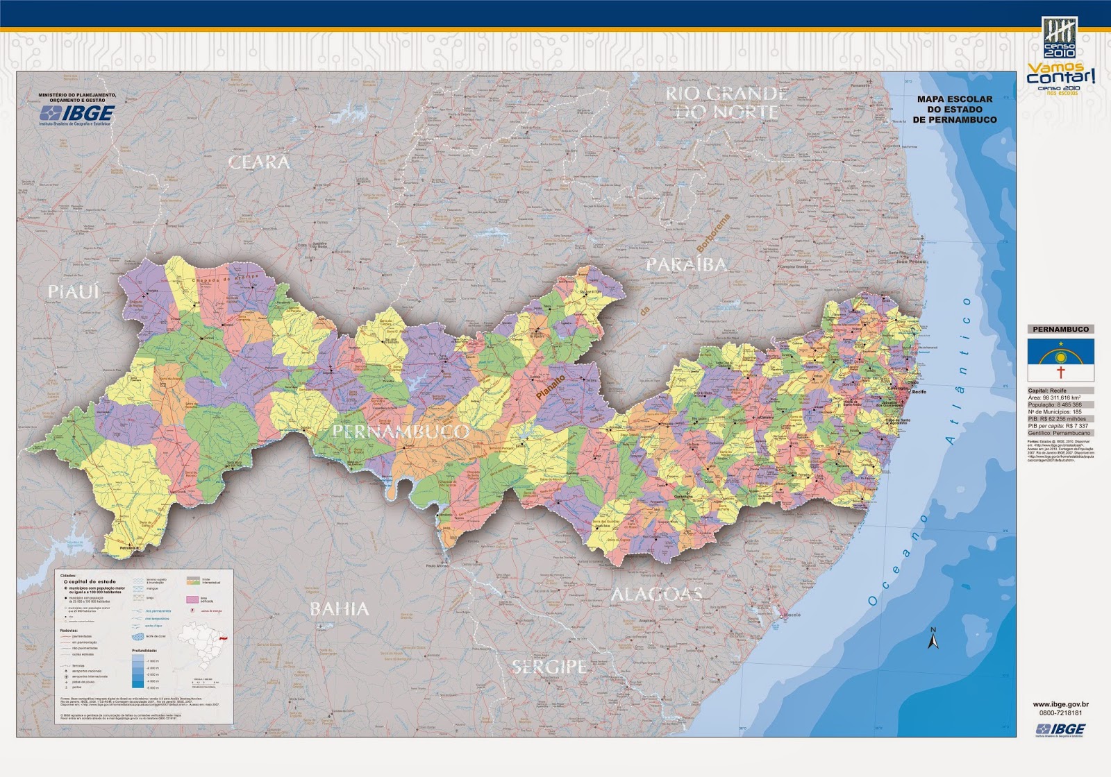 Mapas do Brasil e dos Estados Brasileiros (IBGE)