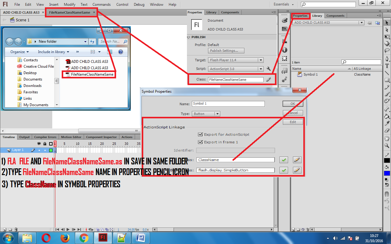 ADD CHILD INTO CLASS AS3 - Flash College