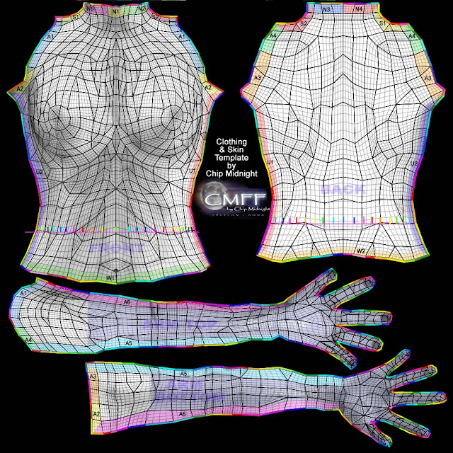 Designing Clothing for SL-Part 5--Various UV Map Templates