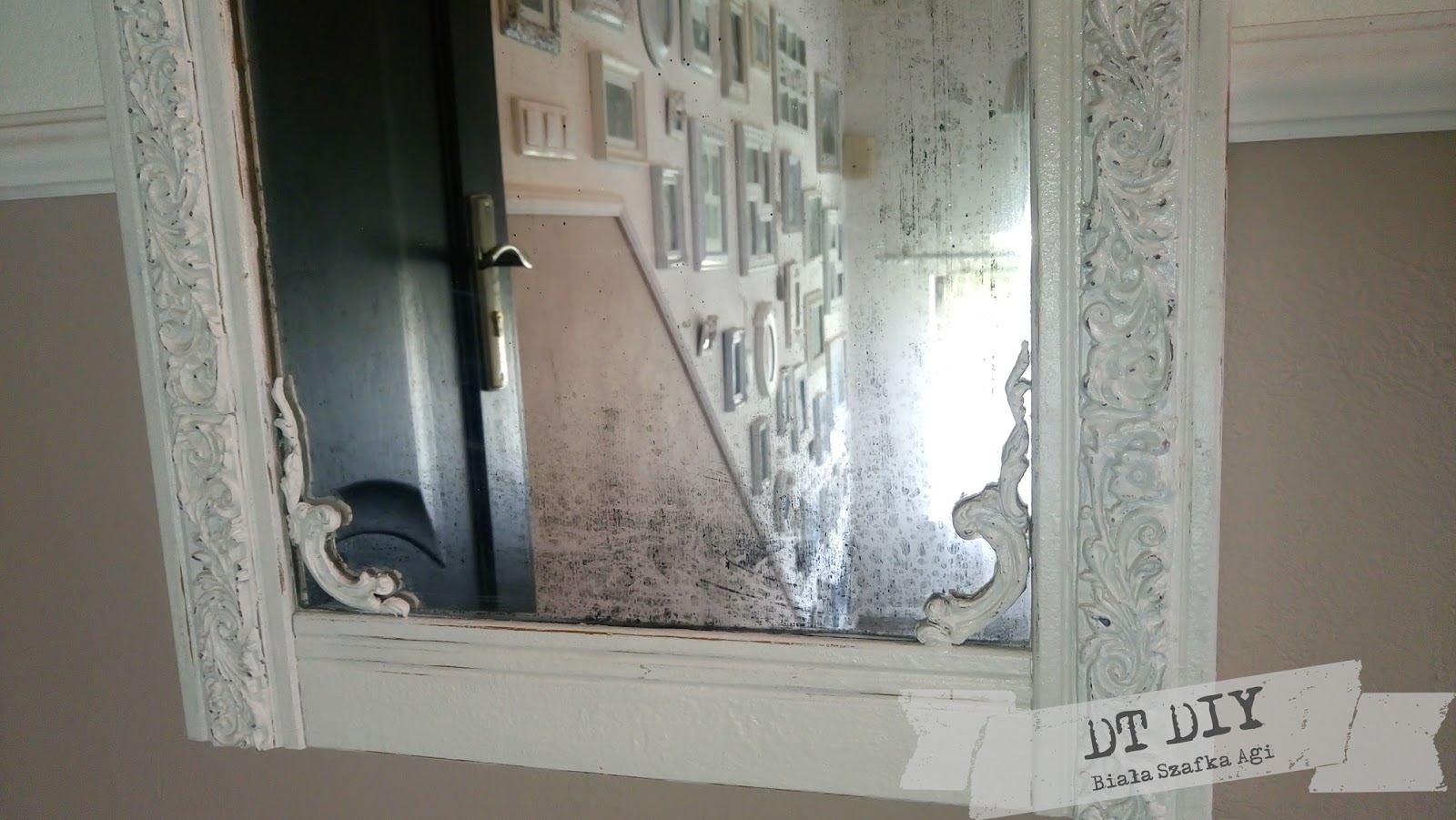 DIY - zrób to sam : TUTORIAL - Postarzanie tafli lustra