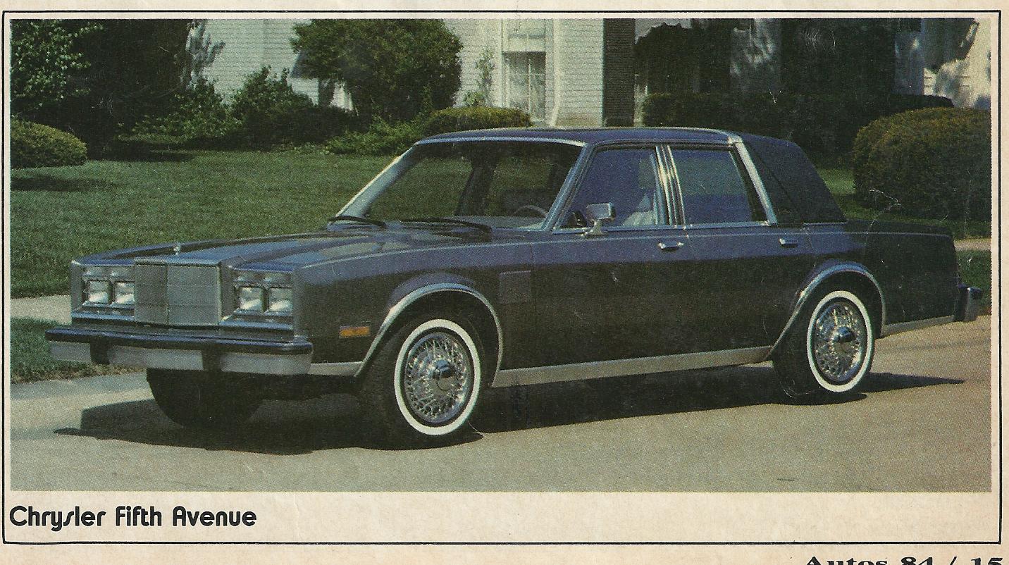 Autos del recuerdo: Chrysler Fifth Avenue