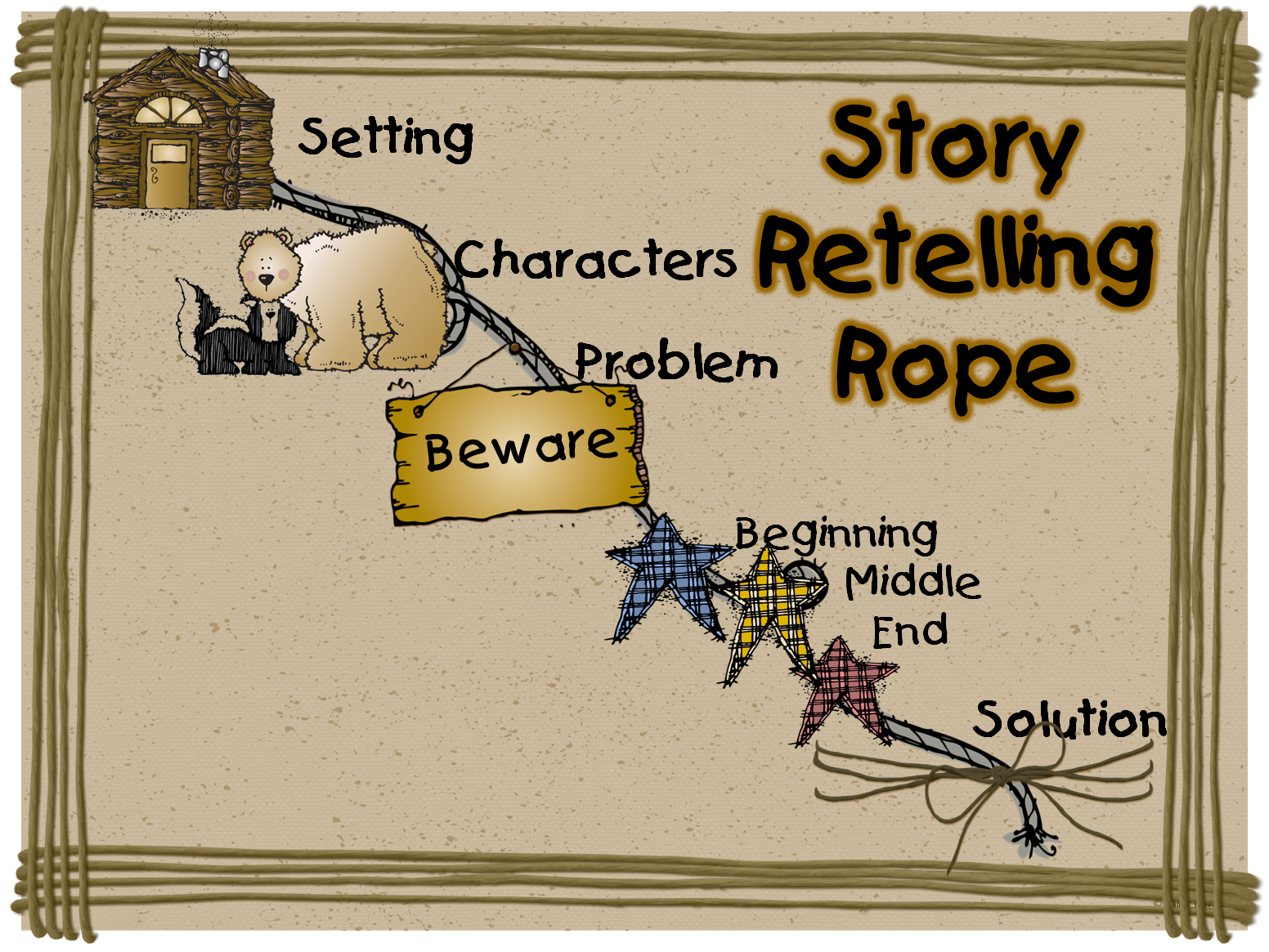First Grade Wow: Retelling Rope 3 (A little more rustic)