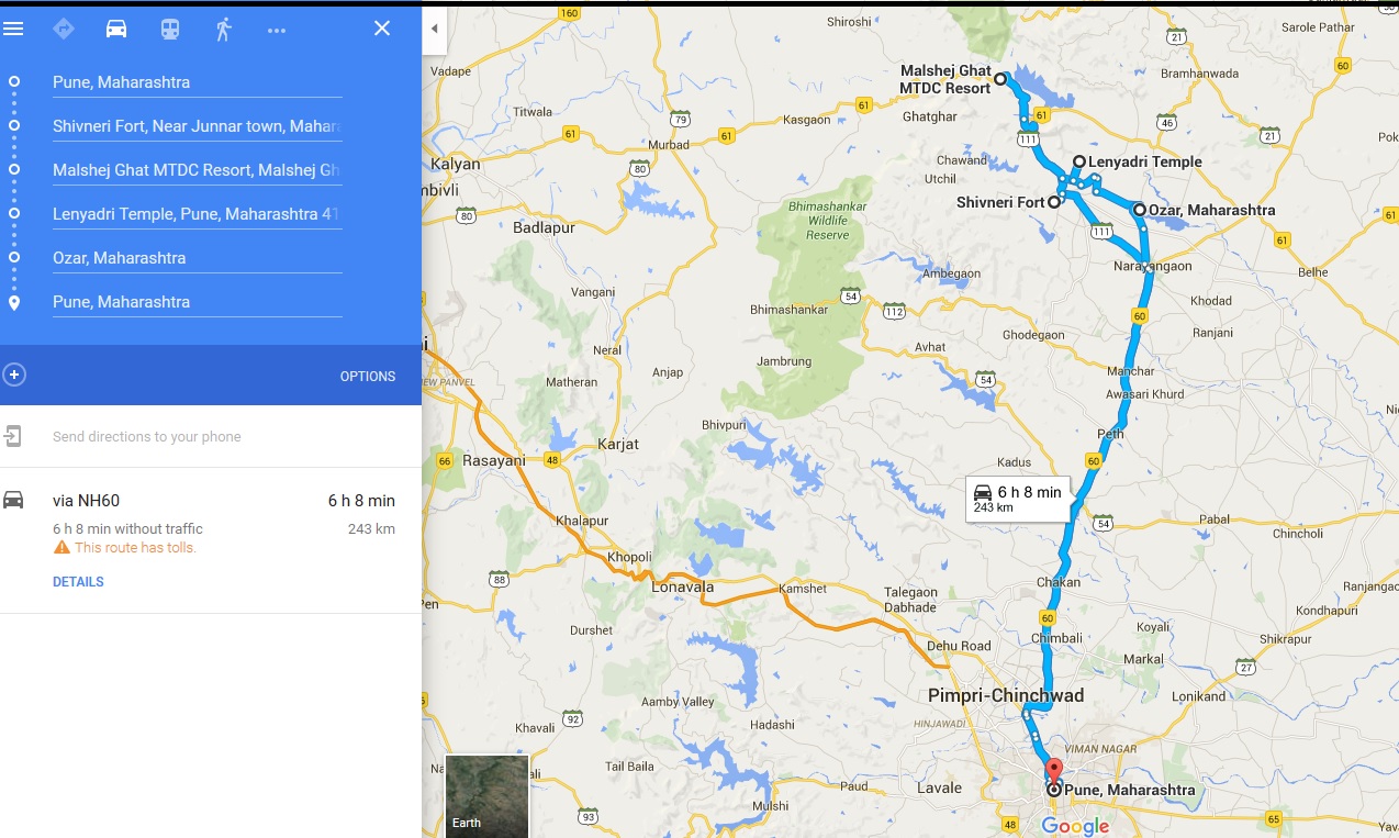 Travel Diaries: Shivneri - Malshej Ghat - Lenyadri - Ozar