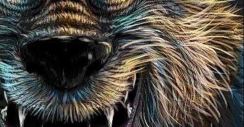 Uncle Ernie's Creature Ink: Smiling Werewolf