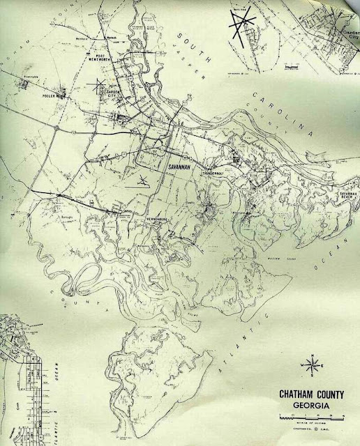 OLDE SAVANNAH: Map of Chatham County