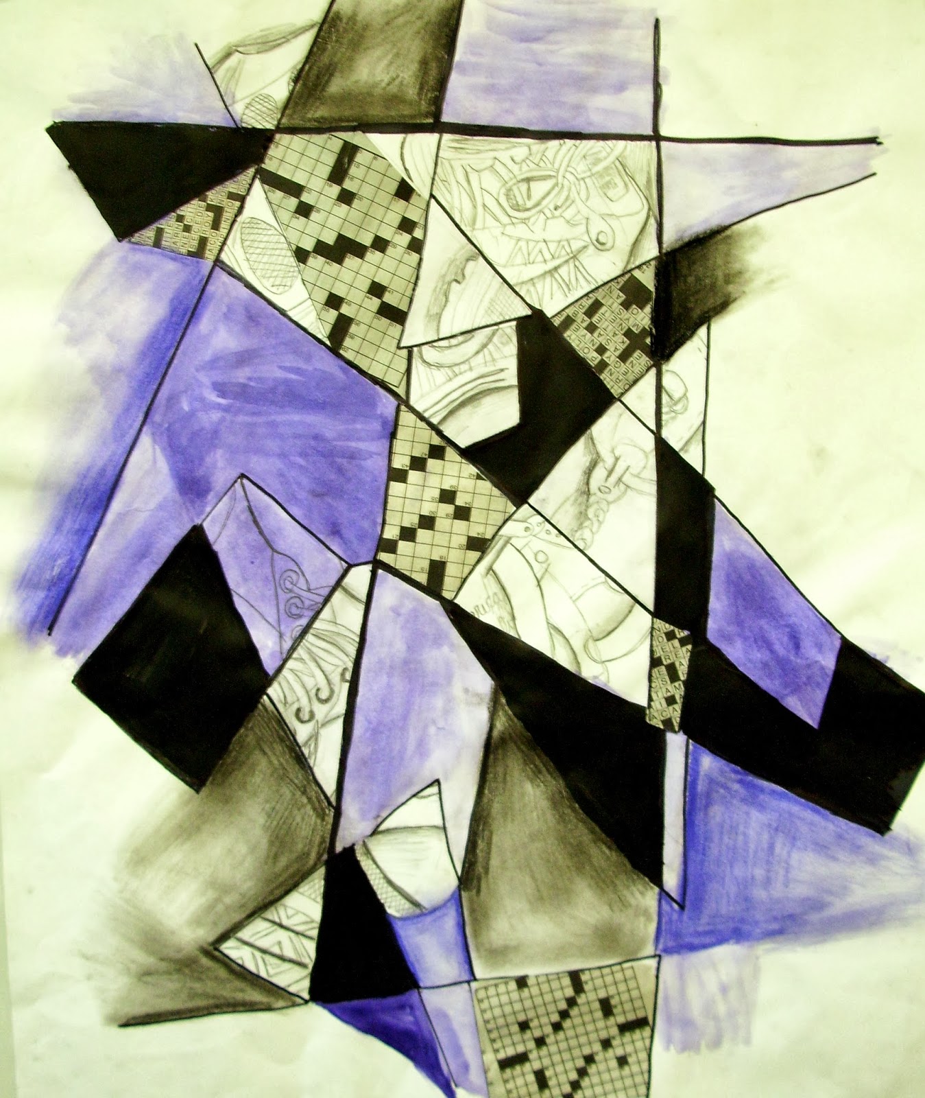 the art classroom: ArtI - Cubist Collage
