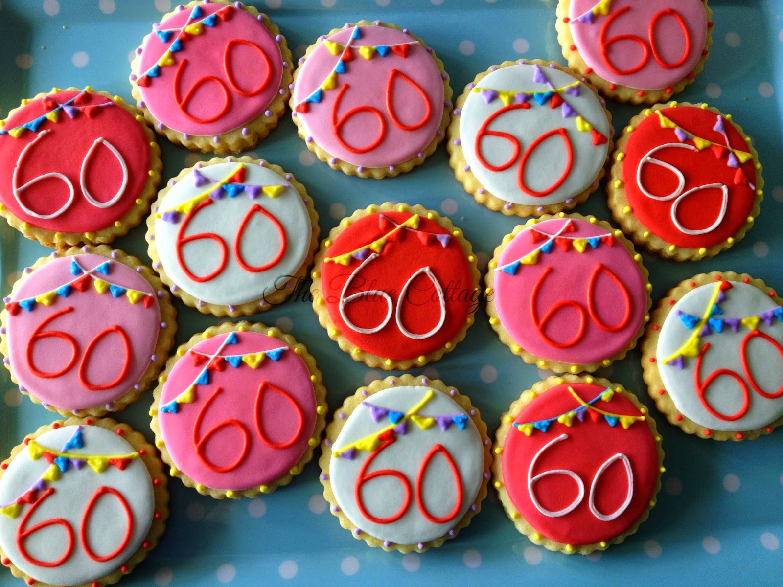 The Blue Cottage: 60th Birthday Cake + Colorful Flower and Fiesta ...