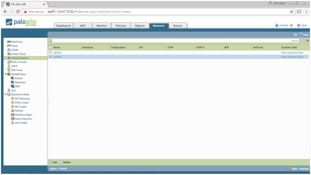 My Palo Alto Networks PCNSE Journal: Configuring Zones, Virtual Router ...