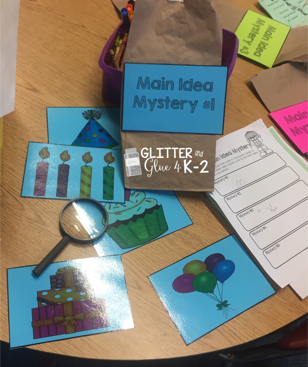 Teaching Main Idea to Elementary Students | Glitter and Glue 4 K-2