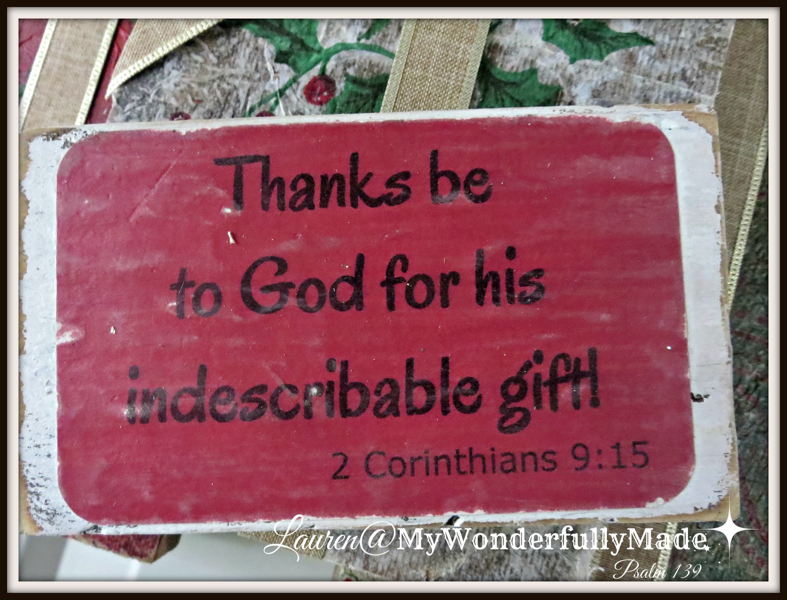 "Wonderfully Made": Indescribable Gift "Wreath"