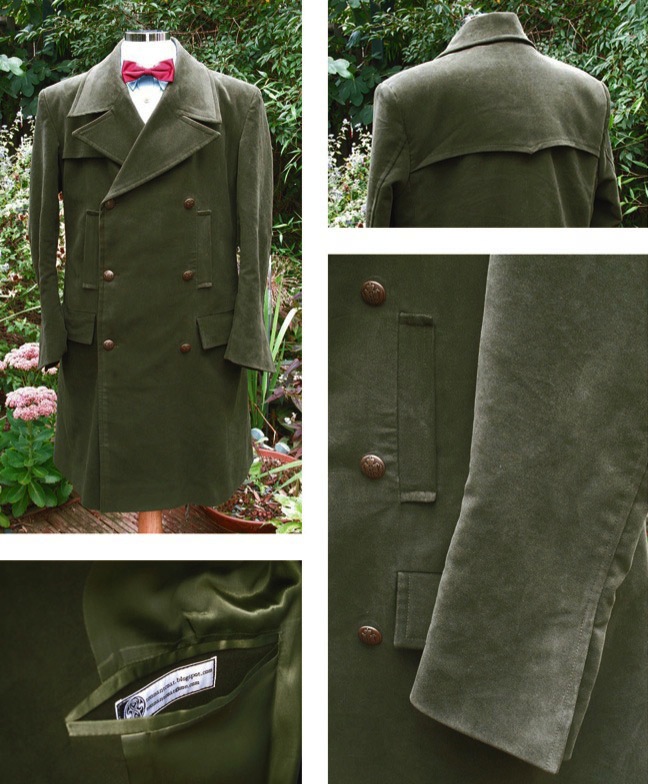 Making My 11th Doctor Costume: Prototype Green great coat FOR SALE