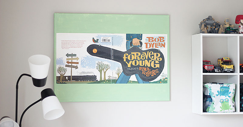How to Turn a Book Dust Jacket into DIY Wall Art | Sunny Day Family