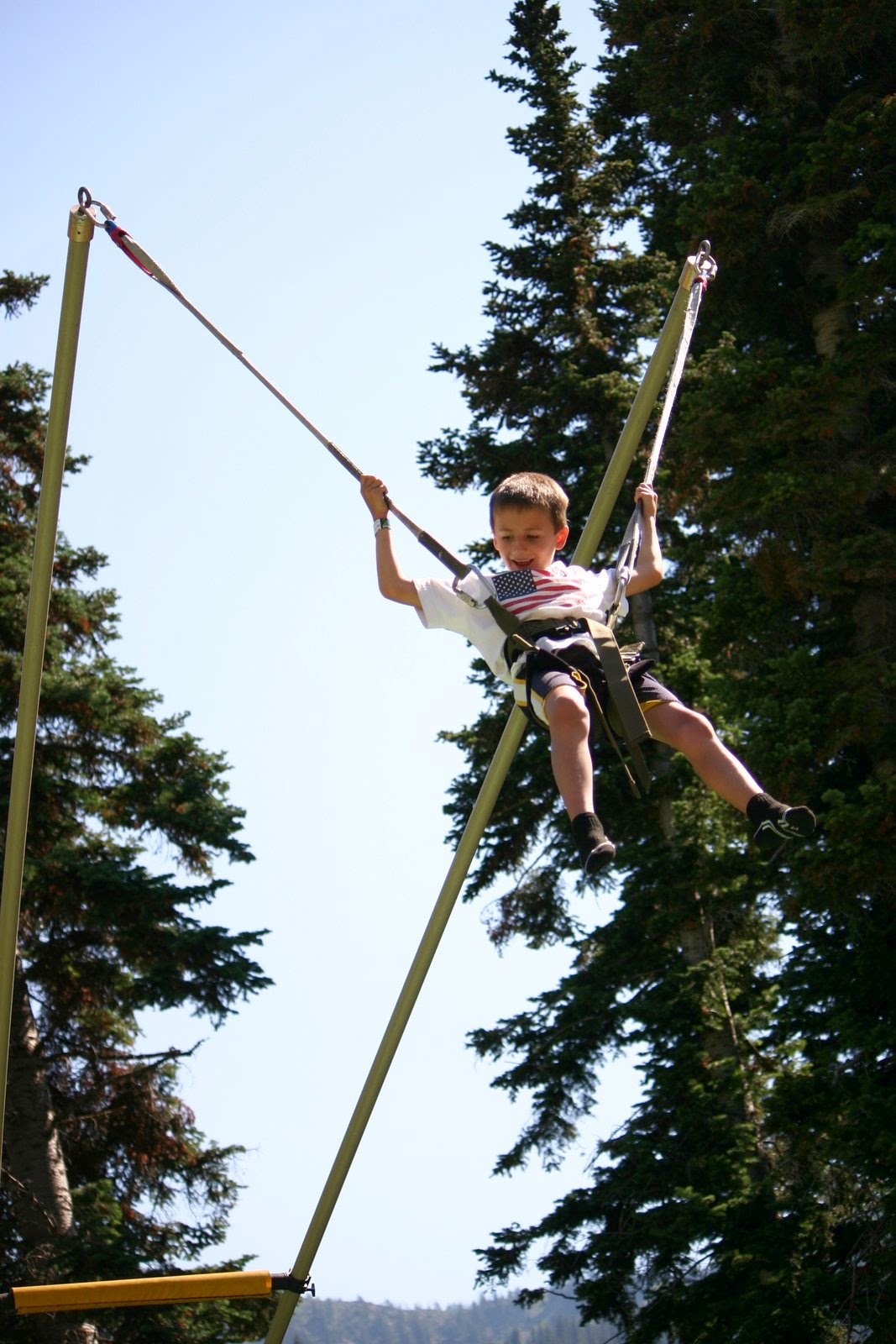 The Wright Spot: Zip line flyer, bungee swing and rock wall