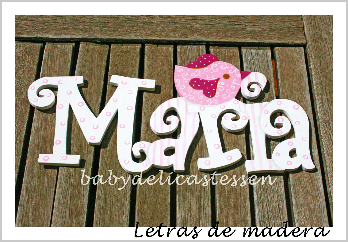 BABY DELICATESSEN LETRAS DE MADERA: LETRAS DE MADERA PARA MARÍA