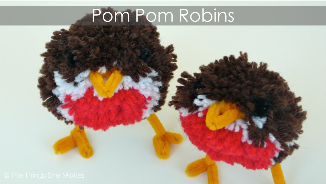 How to Make Pom Pom Robins | The Things She Makes