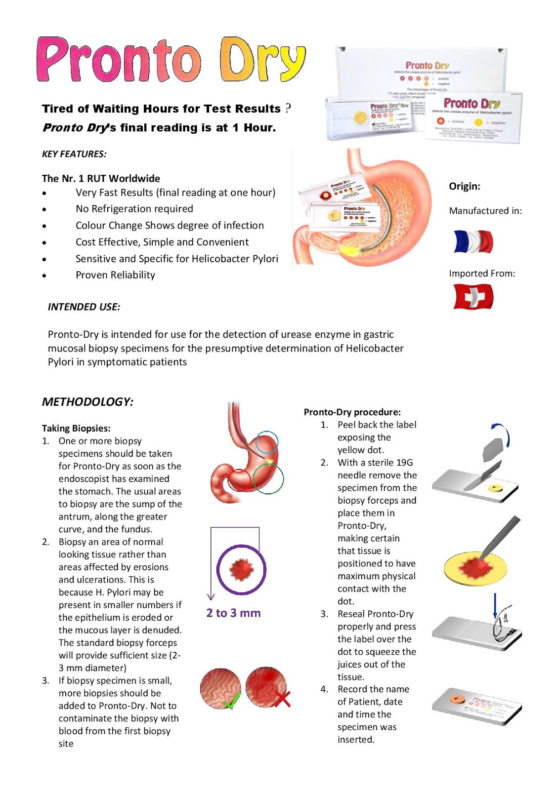 Pronto-Dry® H. Pylori RUT ~ Kokab Enterprise