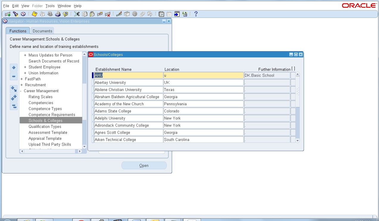 My Oracle World: How to Upload Establishment in Employee Qualification ...