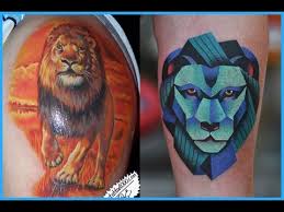 tattoos: Tato singa 3D untuk lenga pria ( 3D lion tattoo on his arm)