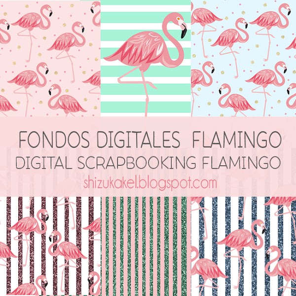 PAPEL DIGITAL -- FREEBIE PAPER DIGITAL FLAMINGOS