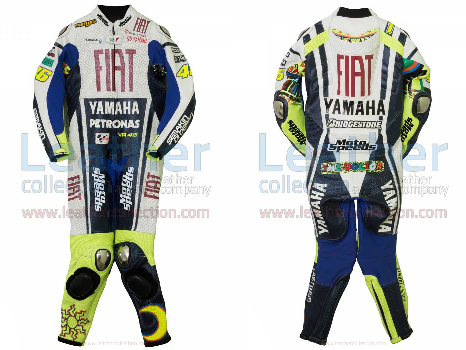 Valentino Rossi Yamaha Fiat MotoGP 2010 Race Suit - Racing Duke