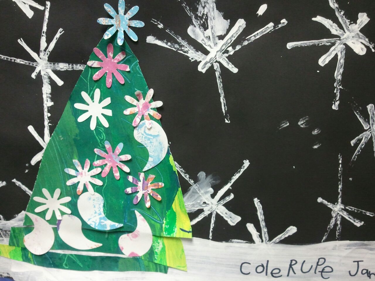 Mrs. Humpal's Room: Collage Trees!