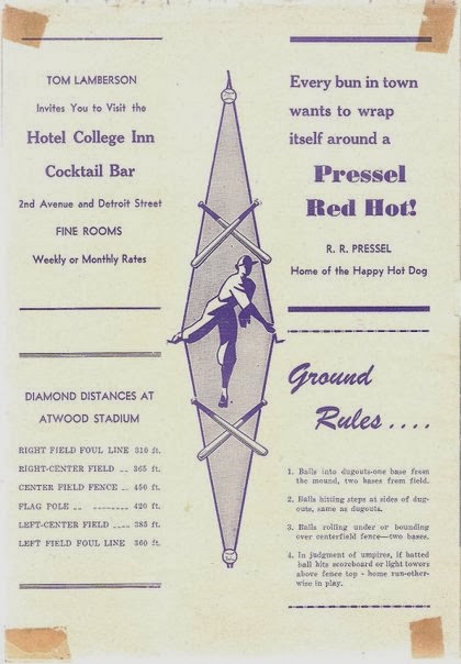 Baseball Programs: Flint Baseball: Arrows (Central League, 1951)