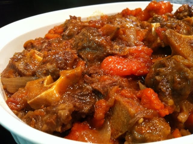 Ox Tail Stew with Tomato & Red Wine - Food Junkie Chronicles