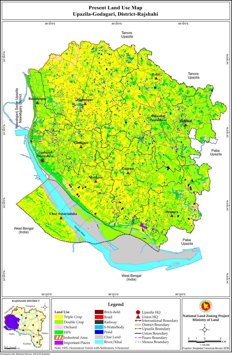 Mouza & Land Use Maps of Godagari Upazila, Rajshahi, Bangladesh ...