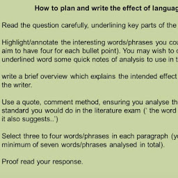 IGCSE Writer's Effect