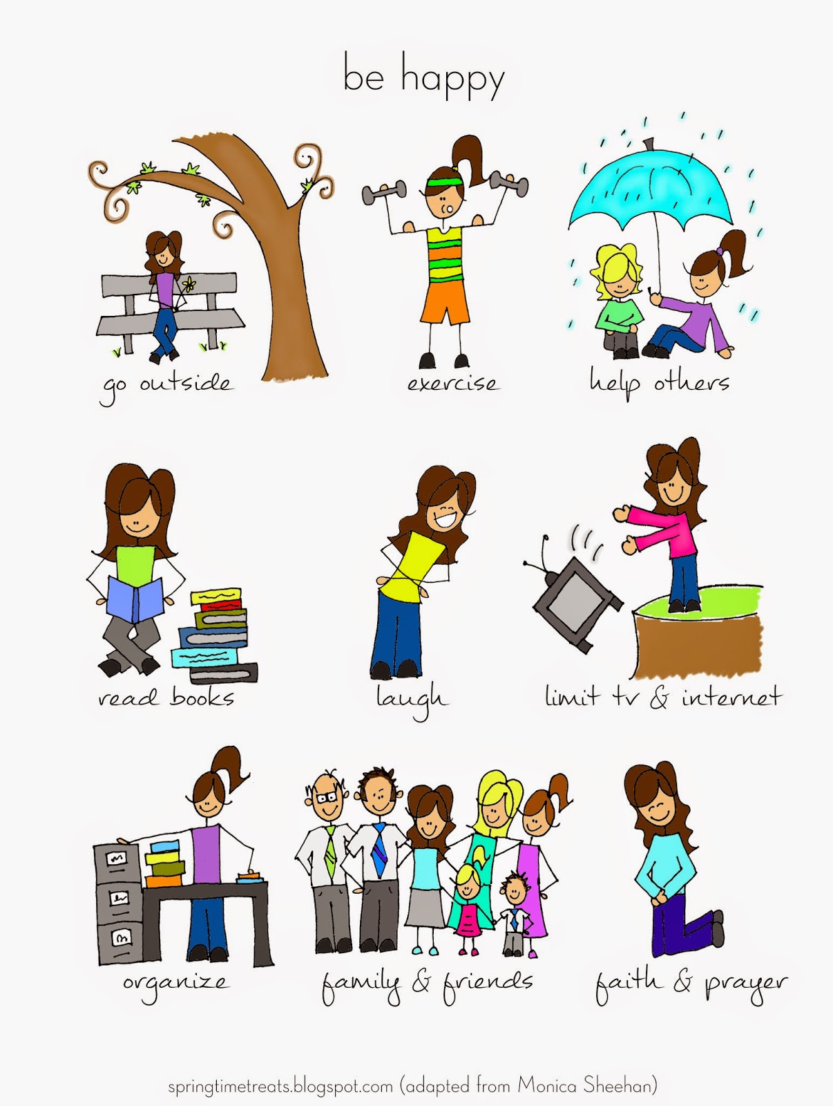 Digital Prints Art & Collectibles Be Happy Pdf Poster etna.com.pe