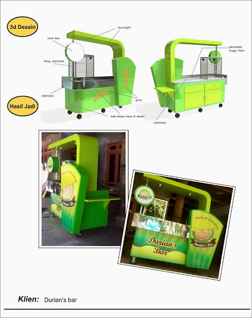 JASA PEMBUATAN GEROBAK MODERN DAN BOOTH DISPLAY: Durian's Bar