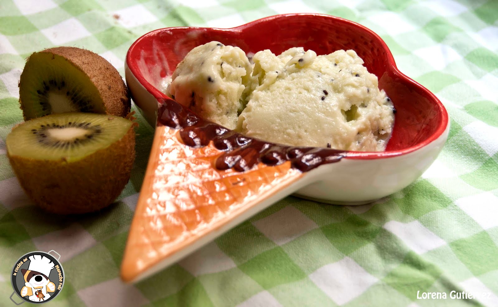 Helado de kiwi - La cocina del mapache feliz