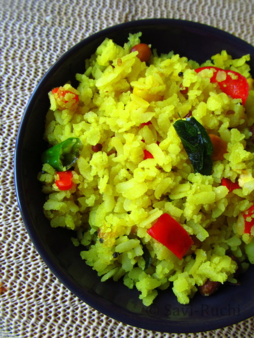 Savi-Ruchi: Avalakki Oggarane | Batata Poha | Avalakki uppittu ...