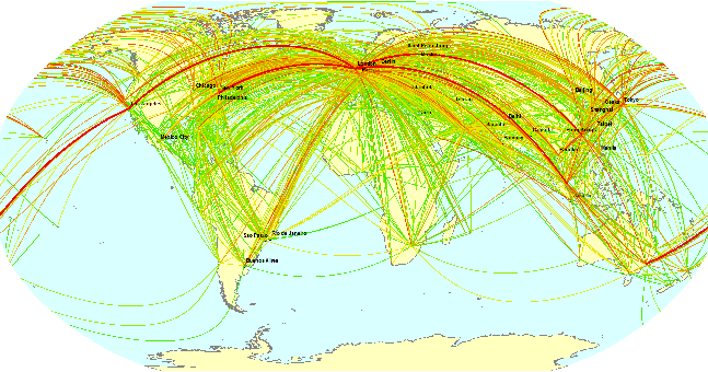 The routes that commercial aircraft take only make sense on a flat Earth