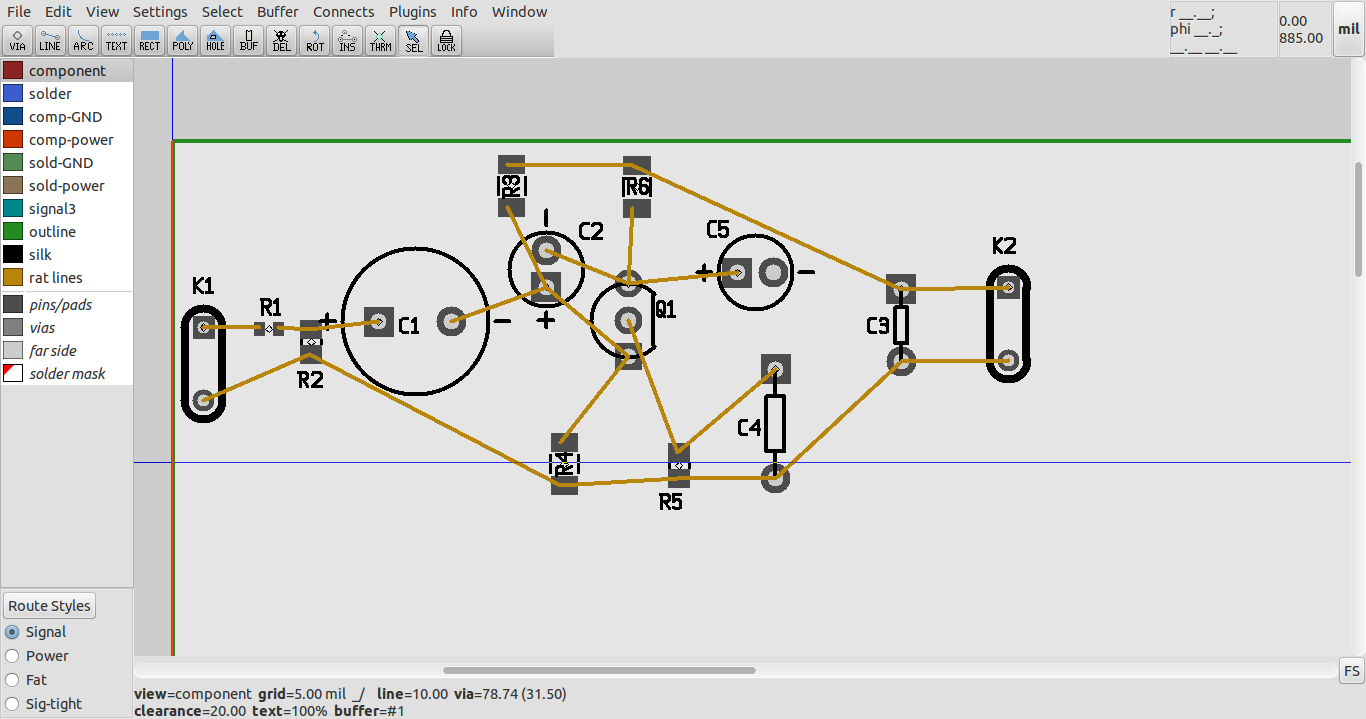blog de VK5HSE: Importing TinyCad schematics into gEDA pcb-rnd
