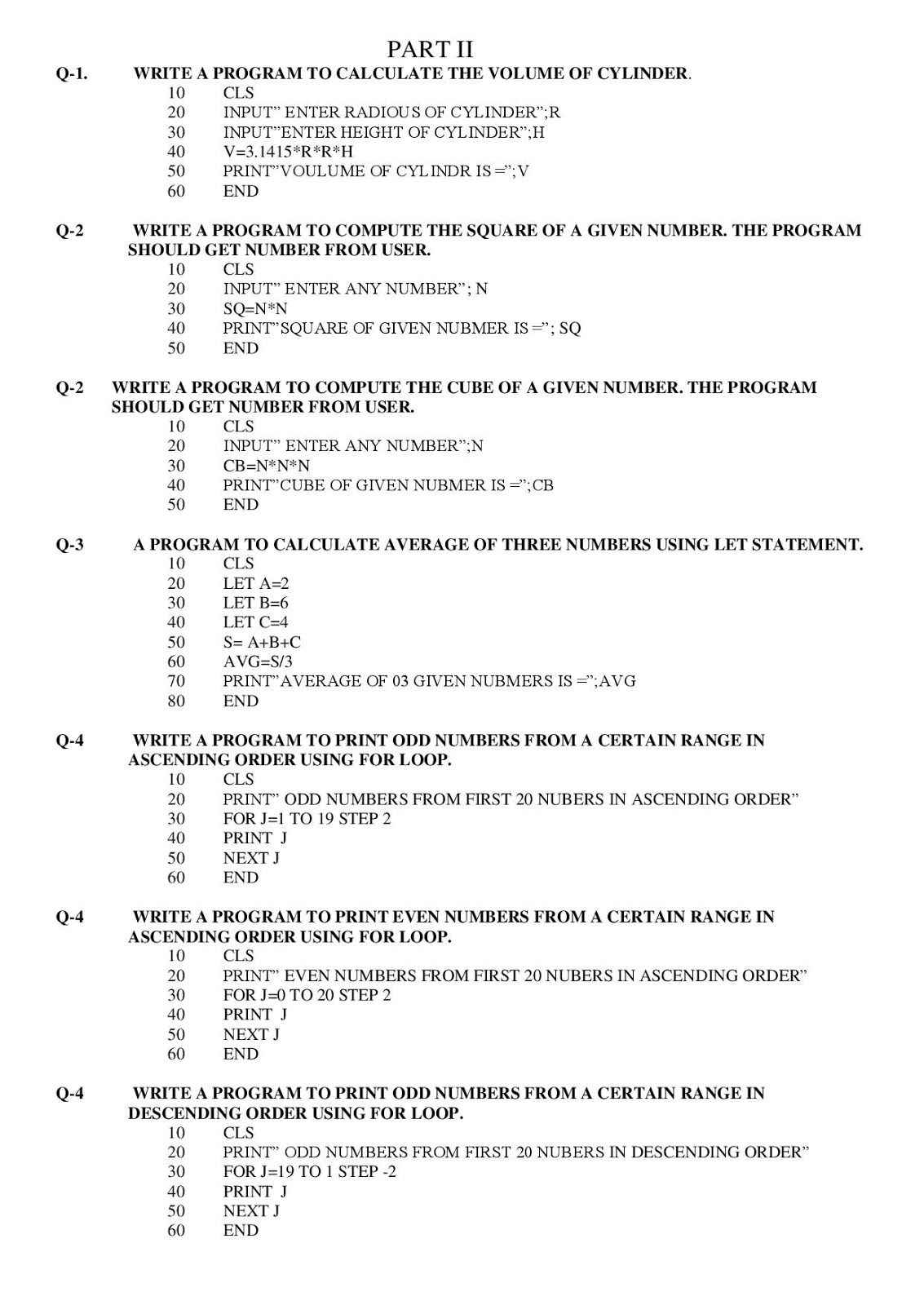 LIST OF COMPLETE PRACTICAL OF COMPUTER SCIENCE 10TH CLASS FOR 2019 ...