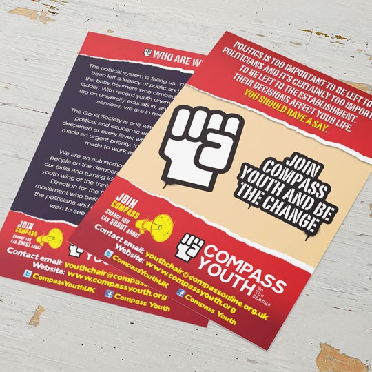 Lunatrix Design: Political organisation leaflet design for Compass Youth