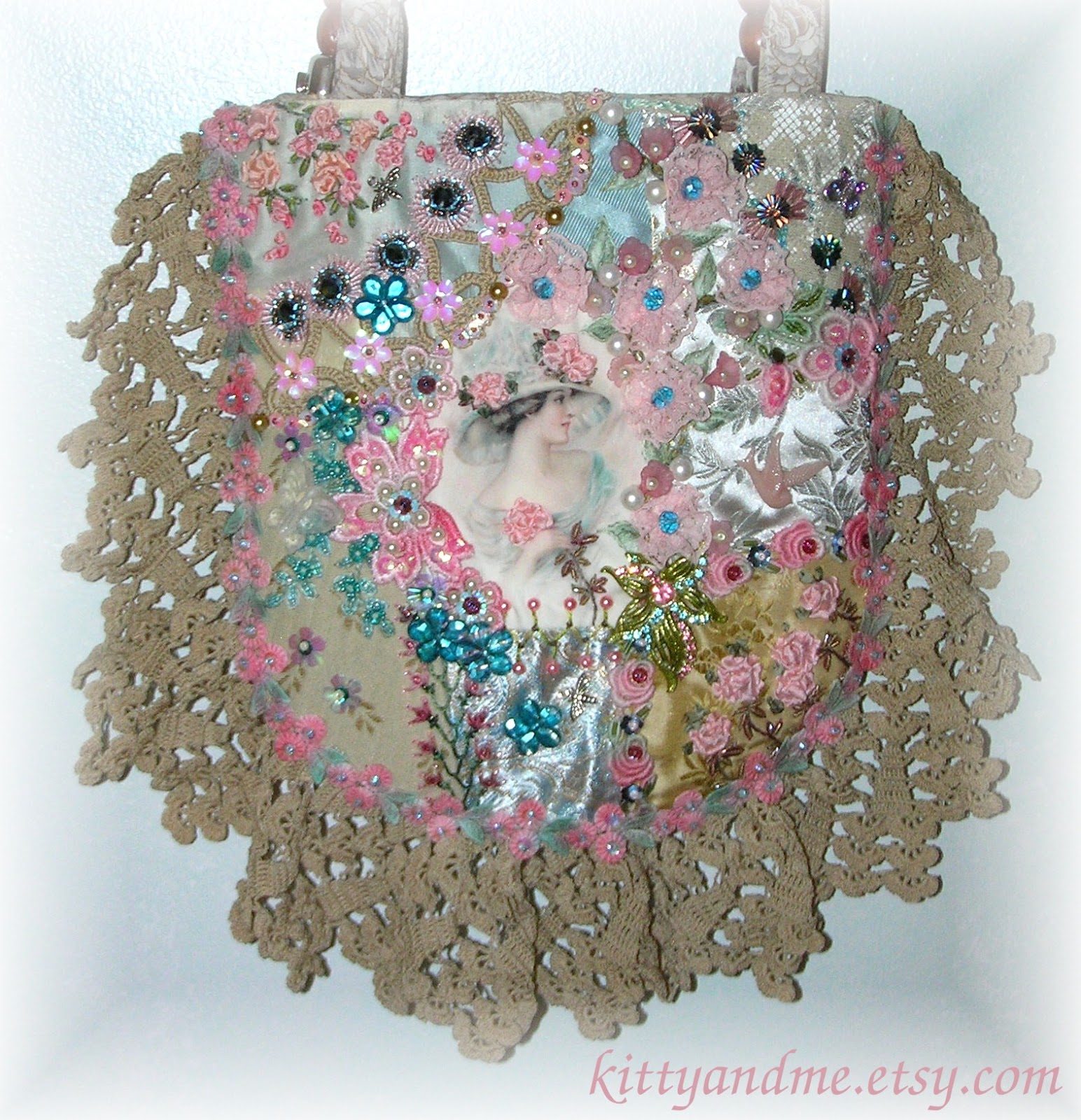 Kitty And Me Designs: Victorian Lady Crazy Quilt Purse