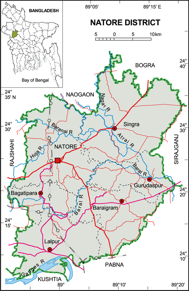 District Map of Natore - Heritage of Natore
