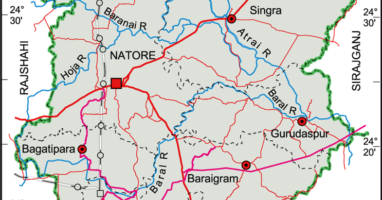 District Map of Natore - Heritage of Natore