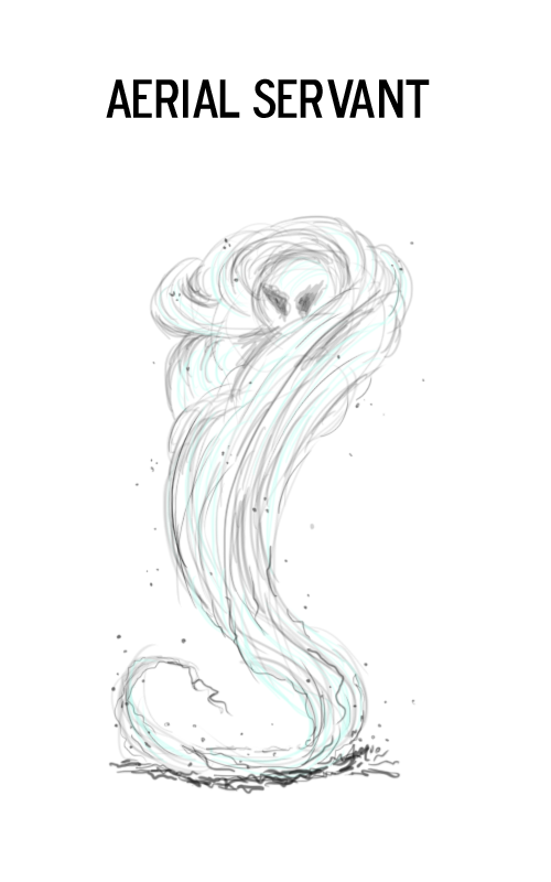 The Rusty Dagger: Daily Monster Art- Aerial Servant
