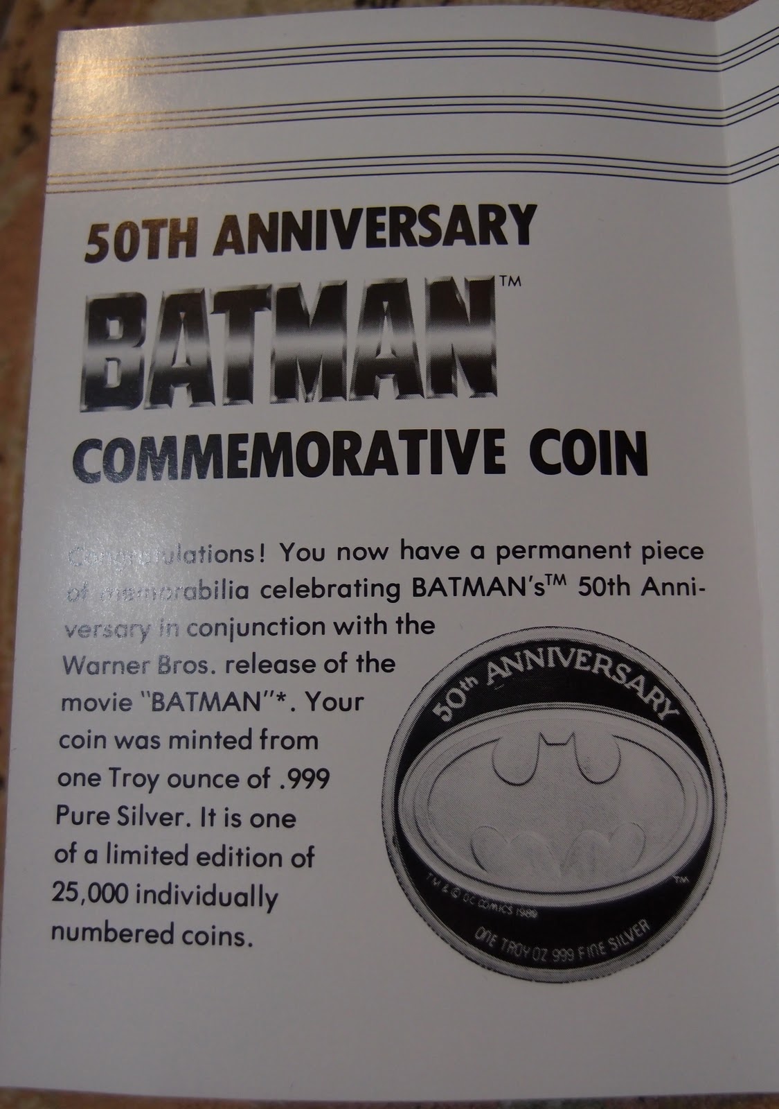 Gold & Silver - Invest now in real money.: DC Comics Batman 50th ...
