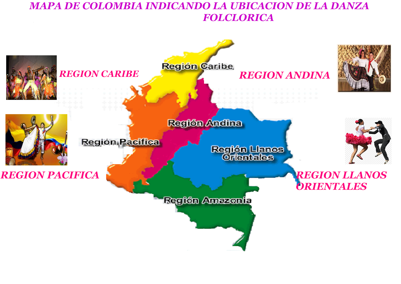 La cumbia en Colombia: MAPA GEOGRAFICO DE LOS LUGARES DE LA CUMBIA ...