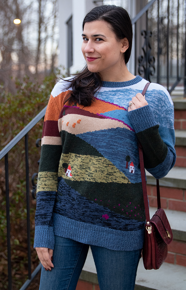 {outfit} The Gorgeous Autumn Cashmere Landscape Sweater | Closet ...