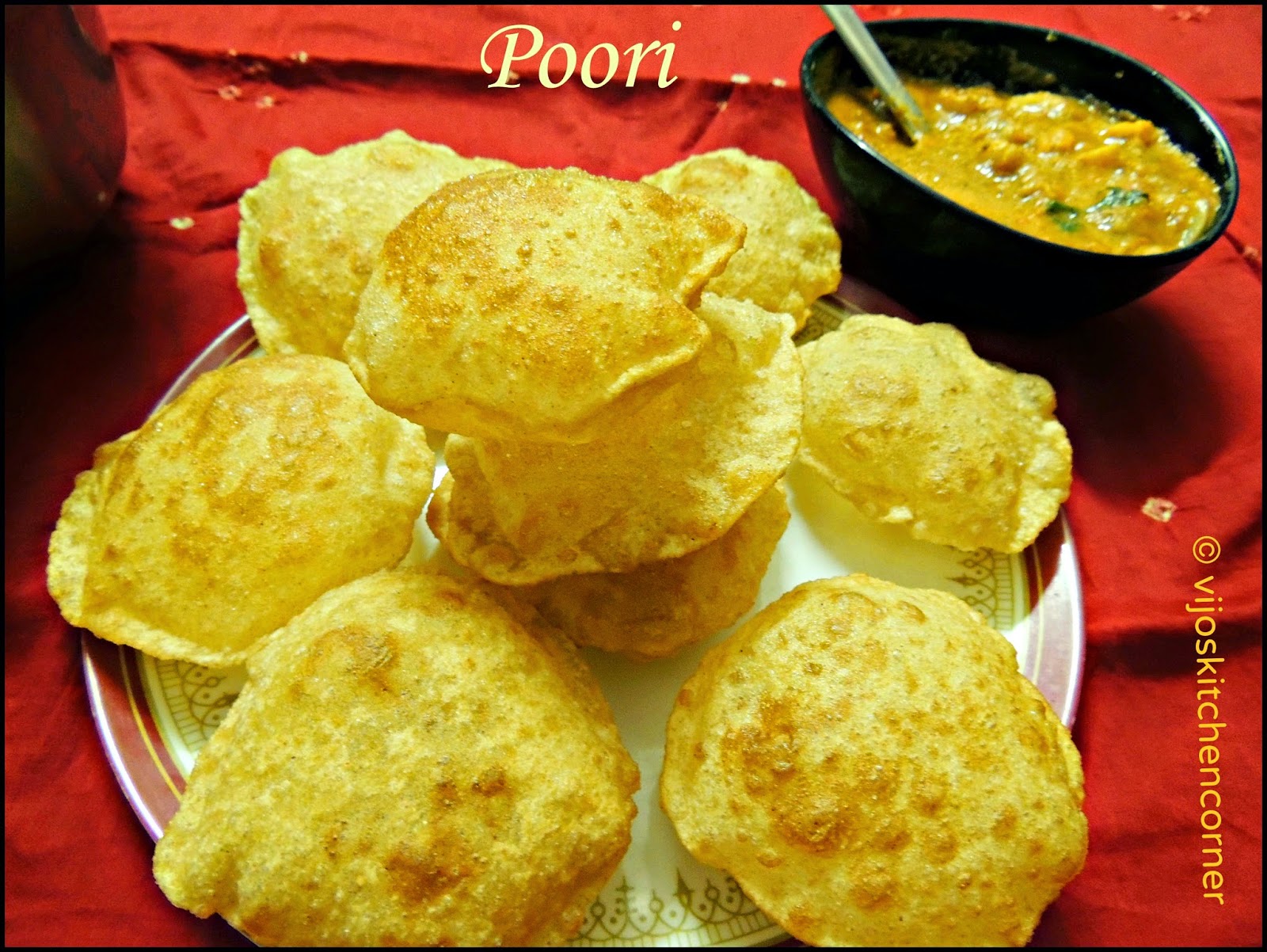 ViJo's Kitchen Corner: Poori/Puri Recipe - How to make puffy Poori