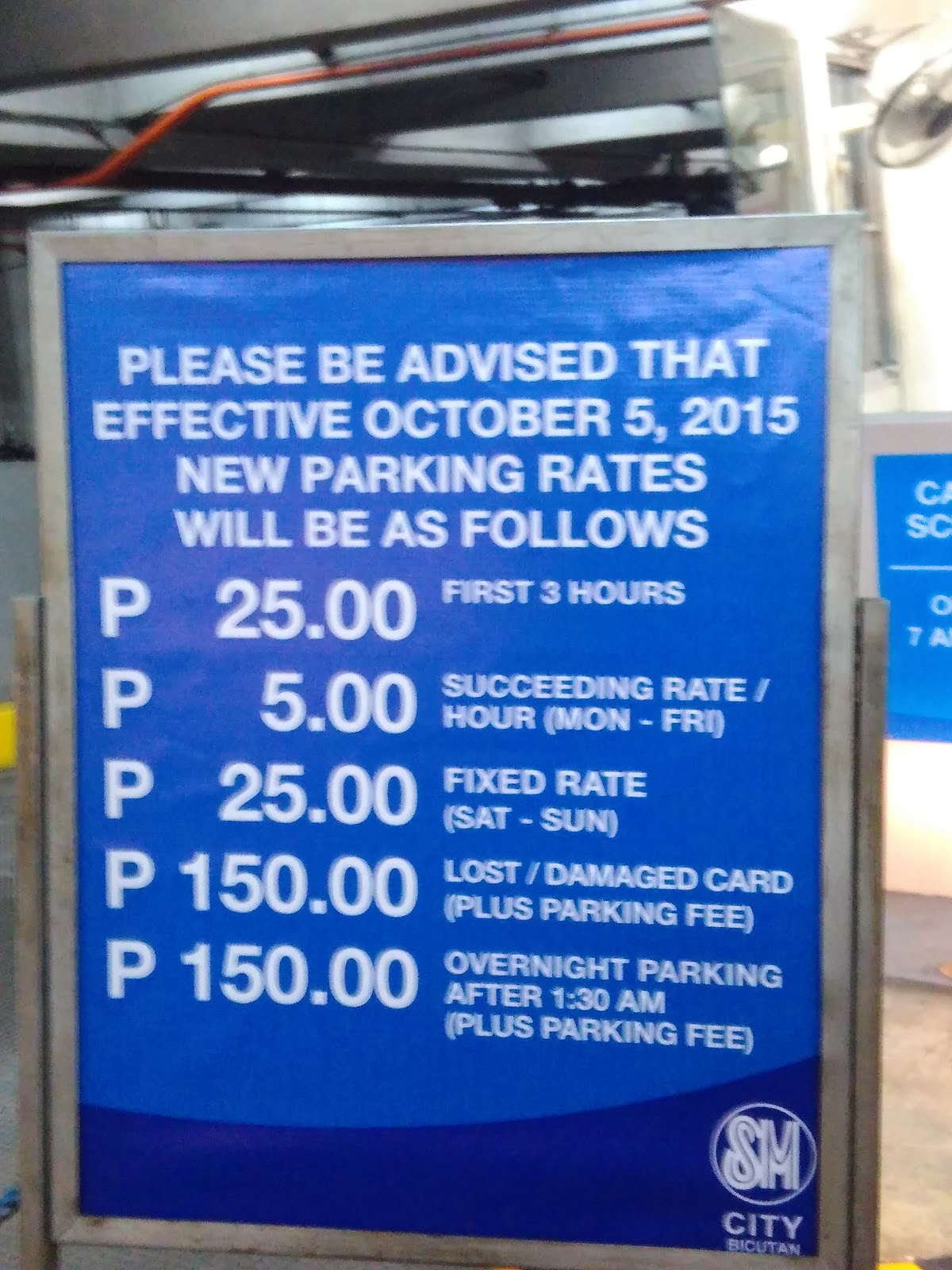 PARANAQUE CITY LIFE: New Parking Rates for SM City Bicutan