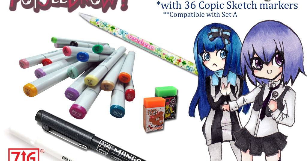 PaigeeDraw: PaigeeDraw Copic Sketch Sets! Drawing Set B
