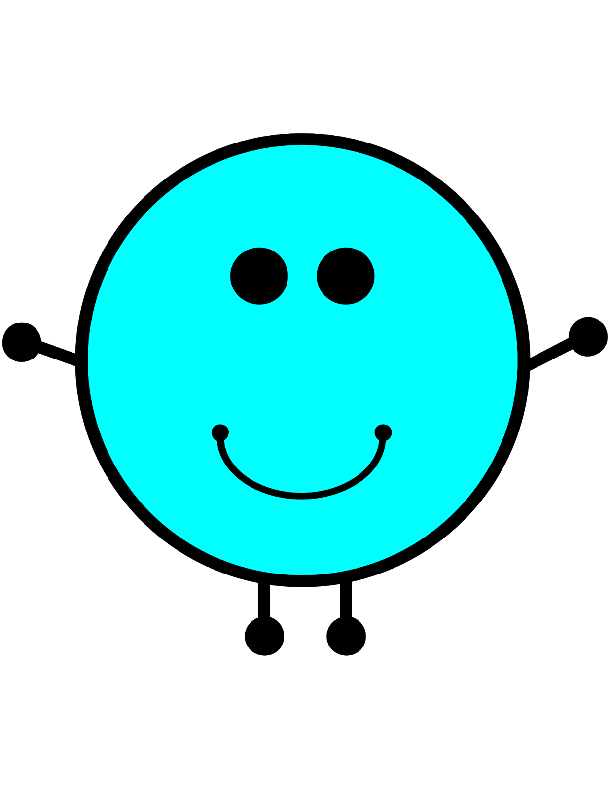 QR Codes for Teaching High School Math: Blue Happy