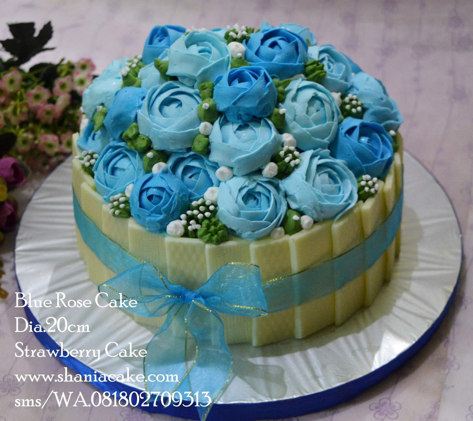 [Birthday Cake Jogja] Blue Rose Cake | Home Made Cake and Cookies ...
