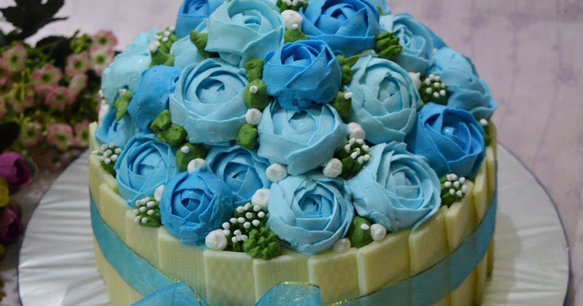 [Birthday Cake Jogja] Blue Rose Cake | Home Made Cake and Cookies ...